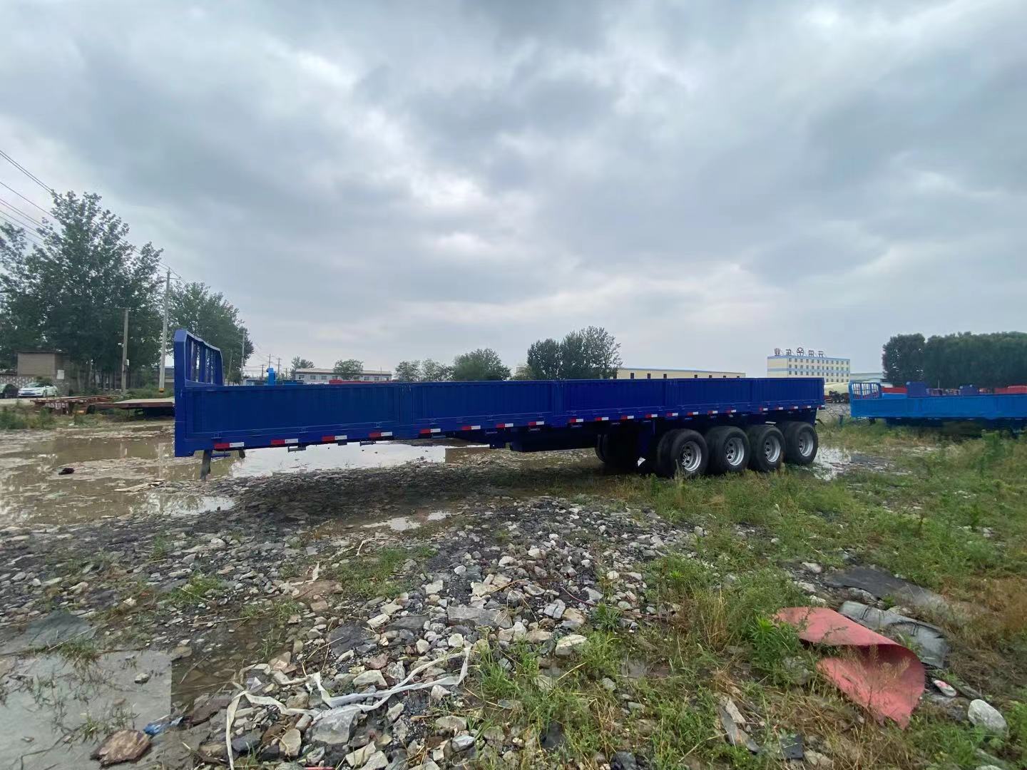 Heavy Duty 45ft Steel 2axle Flatbed Semi Trailer from China ...