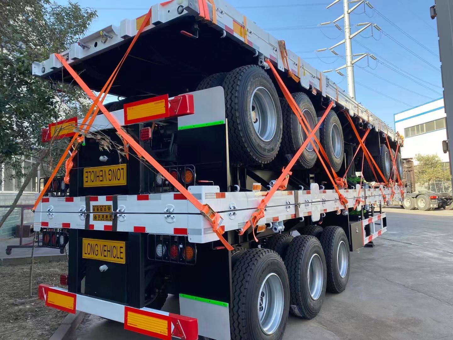 40ft Front Loading 12m Flatbed Semi Trailer from China manufacturer ...